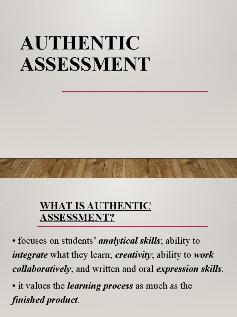 Authentic Assessment 1 | PDF | Educational Assessment | Learning
