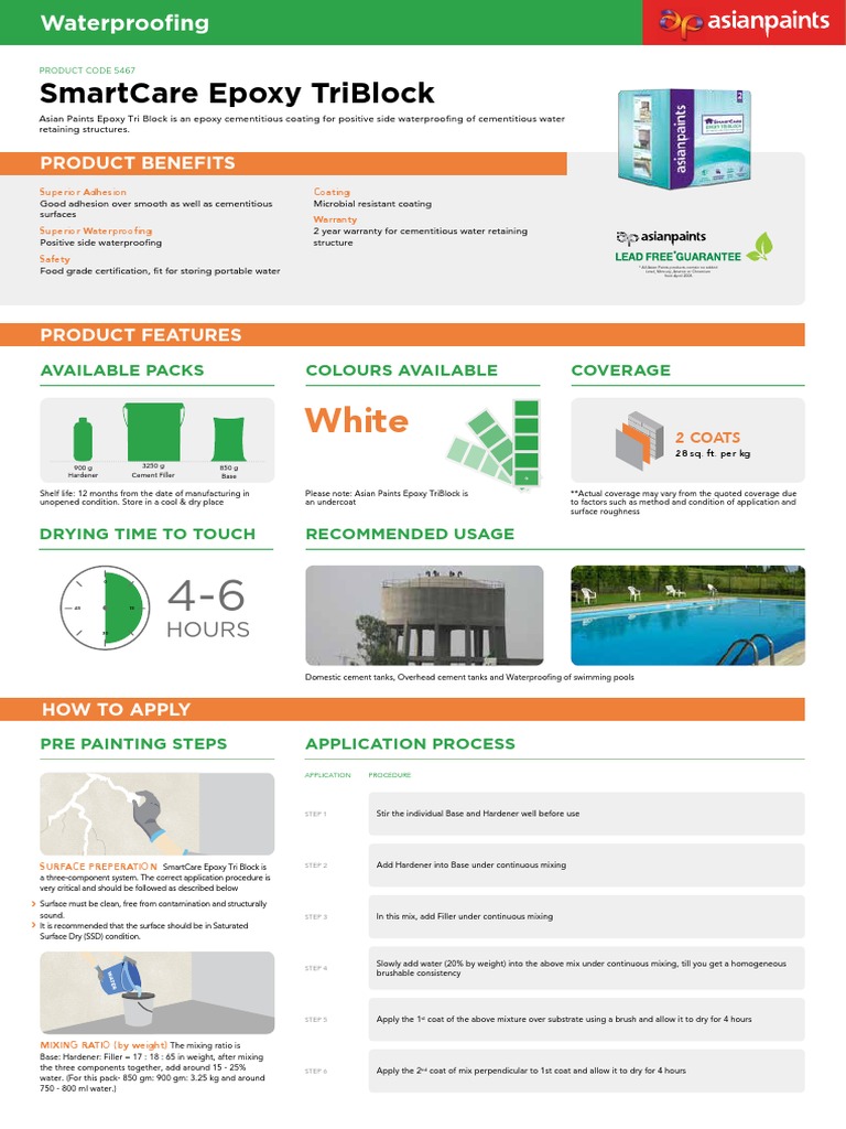 White: Smartcare Epoxy Triblock | PDF | Epoxy | Paint