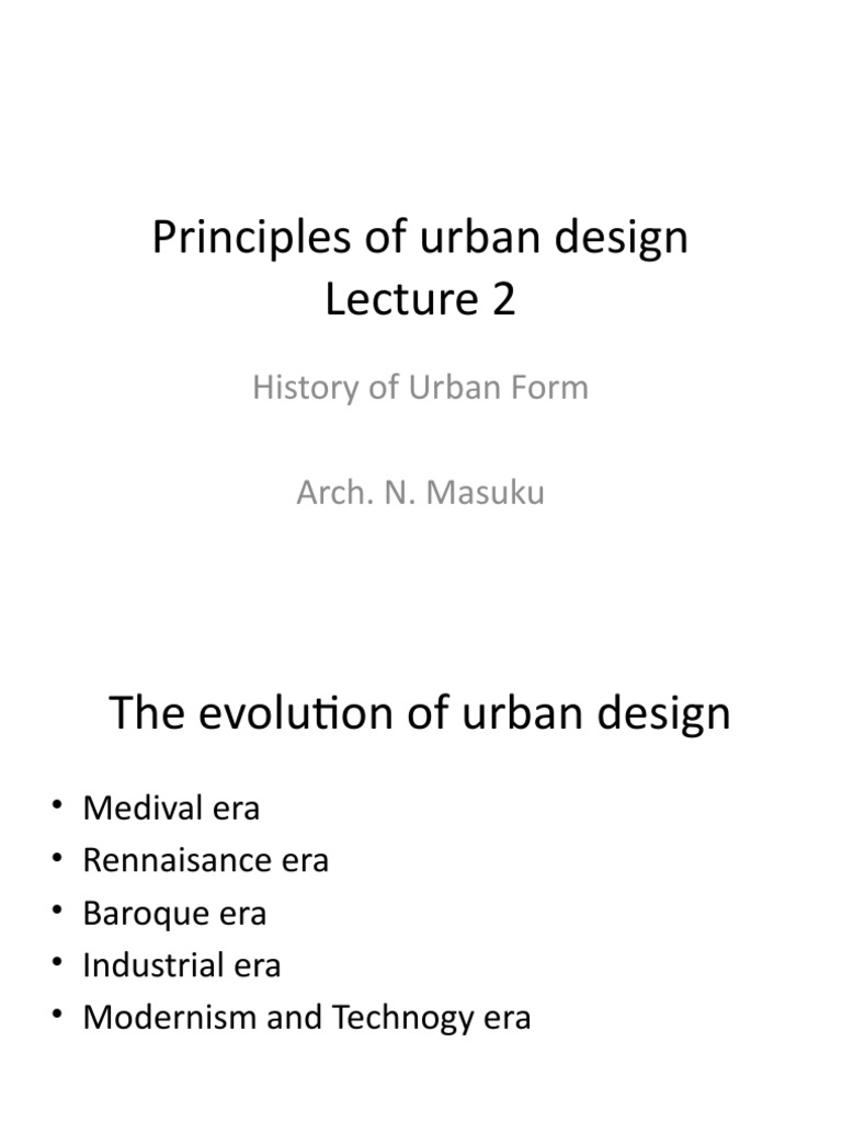 History of Urban Form | PDF | Urban Design | Renaissance