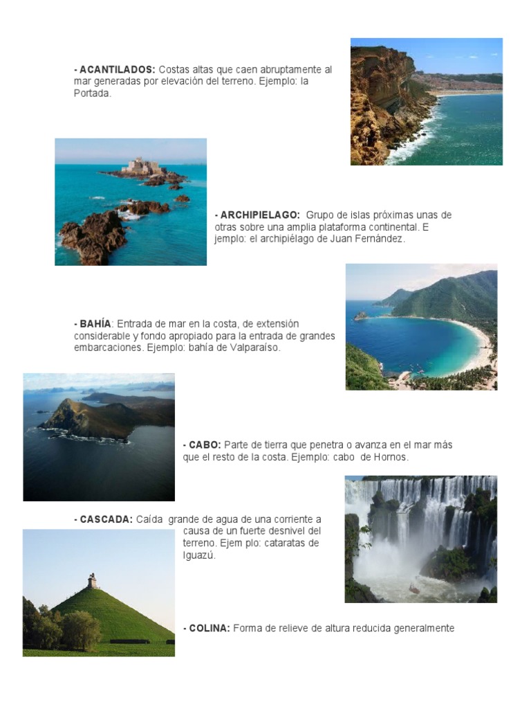 Hoja De Trabajo Sobre Accidentes Geográficos De Los Glaciares