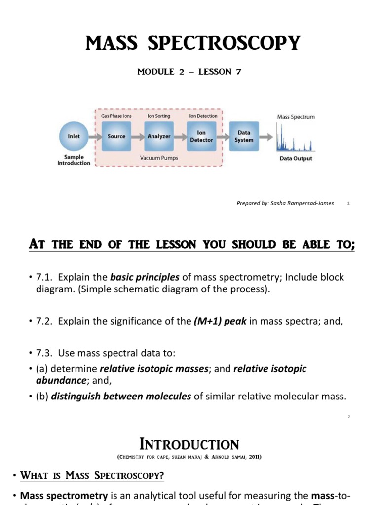 Mass Spectroscopy. | PDF | Mass Spectrometry | Molecules