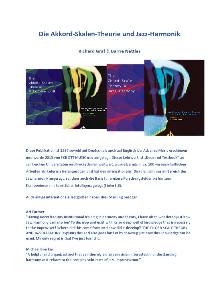 Akkord Skalen Theorie / Chord Scale Theory - Richard Graf, Barrie ...