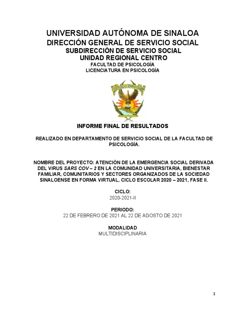 INFORME FINAL Jonathan | PDF | Trabajo Social