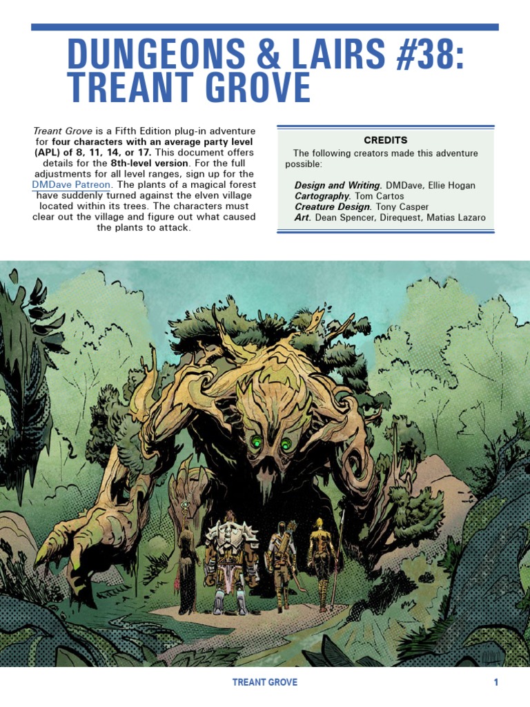 DMDave - Dungeons & Lairs 38 - Treant Grove - Free Version | PDF ...