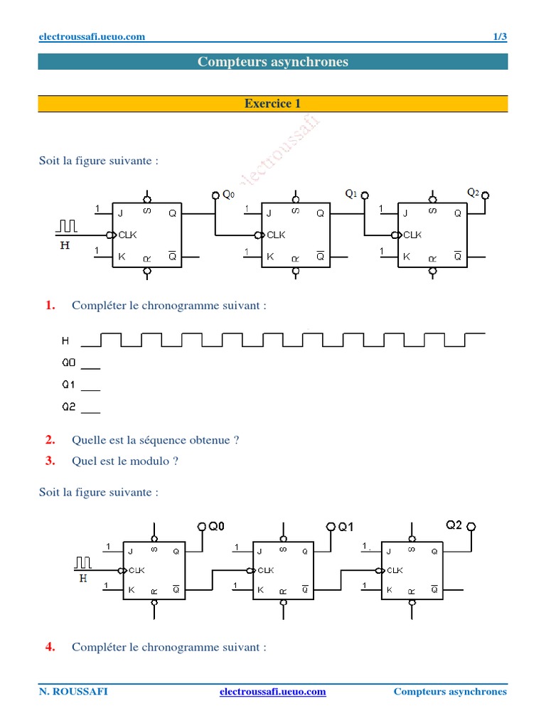 E C Compteurs Asynchrones 2 | PDF | Électronique numérique | Design électronique