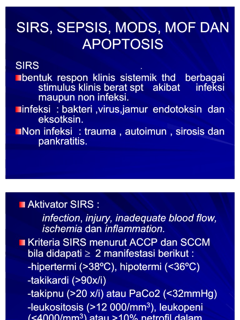 Sirs, Sepsis, Mods, Mof Dan | PDF