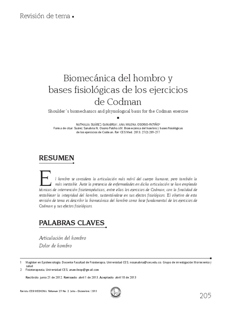 Codman | PDF | Hombro | Articulación