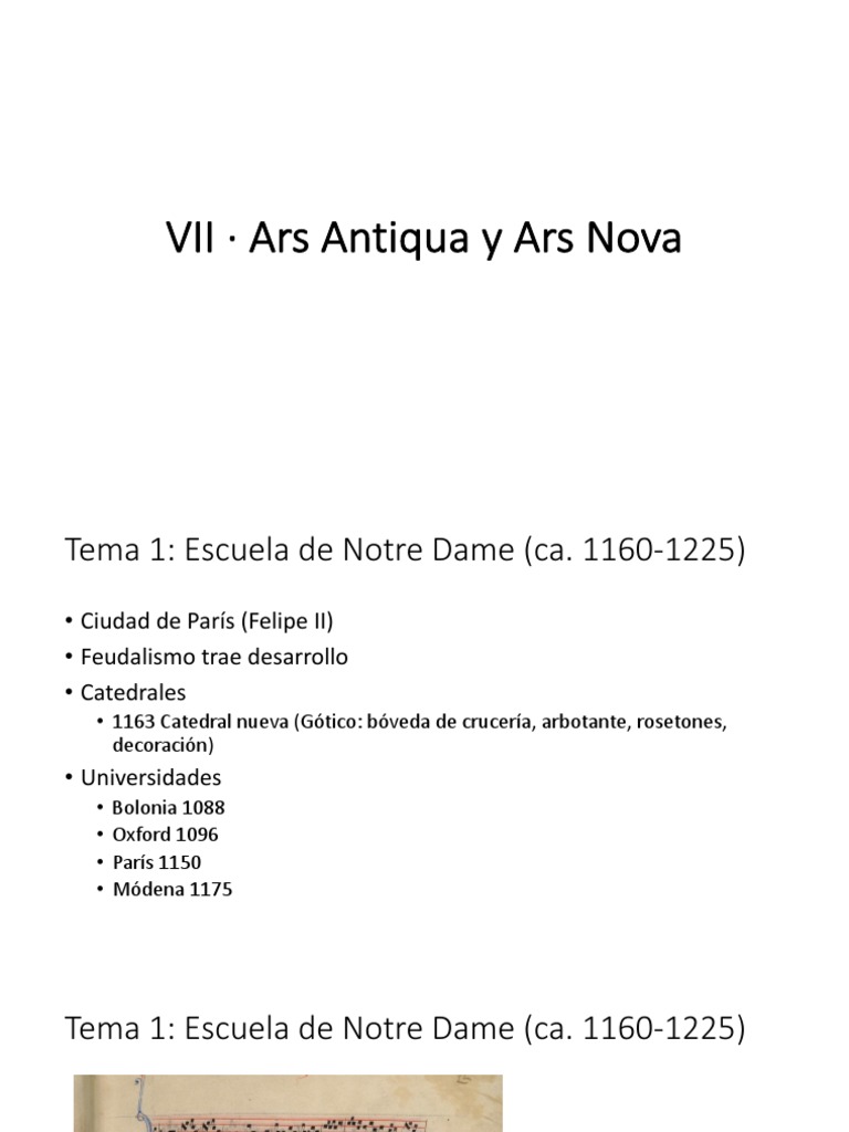 Ars Antiqua y Ars Nova | Descargar gratis PDF | Compositores | Música