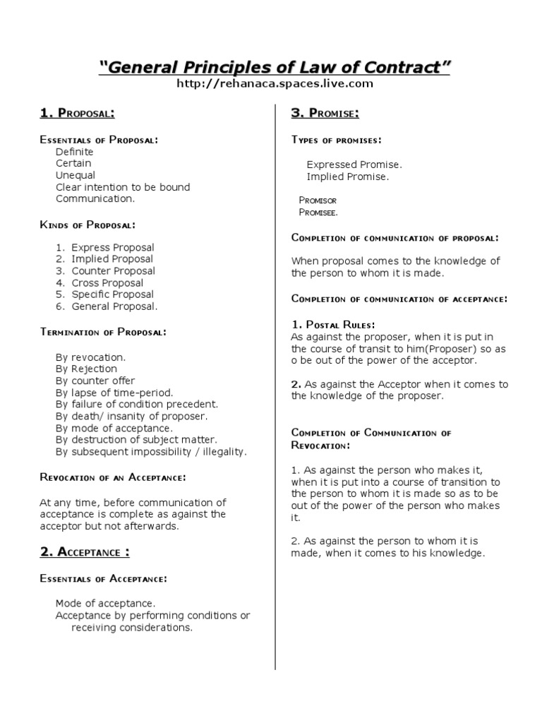 General Principles of Law of Contract | Law Of Agency | Guarantee