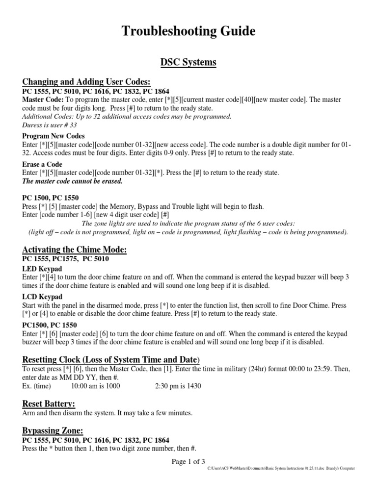 Troubleshooting Guide DSC Tech Support | PDF | Computer Architecture ...