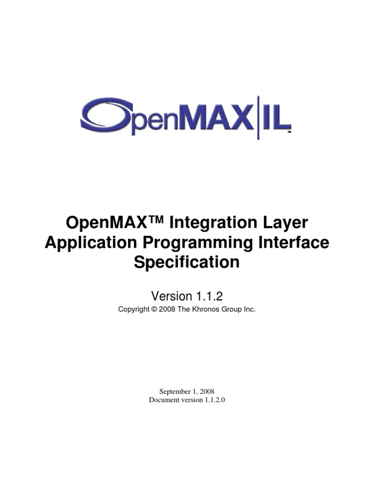 OpenMAX IL 1 1 2 Specification | PDF | Specification (Technical Standard) | Copyright