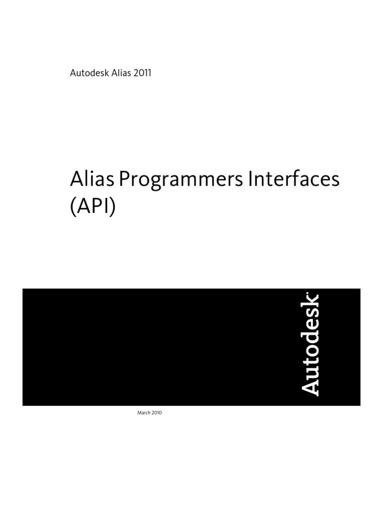 Alias Api Pdf Application Programming Interface Pointer Computer Programming 