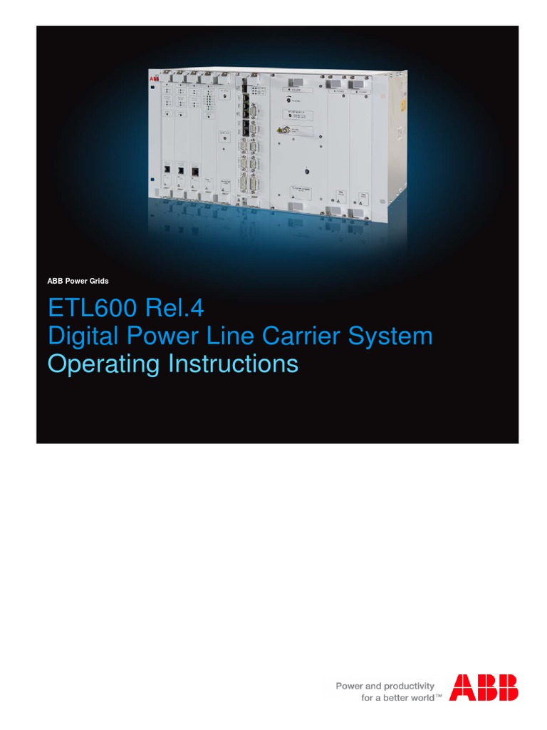 ABB DPLC (Digital Power Line Carrier) ETL 600 R4 Manual | PDF | Modem ...