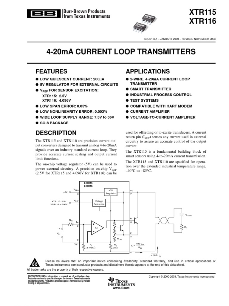XTR115 | PDF | Electronic Circuits | Diode