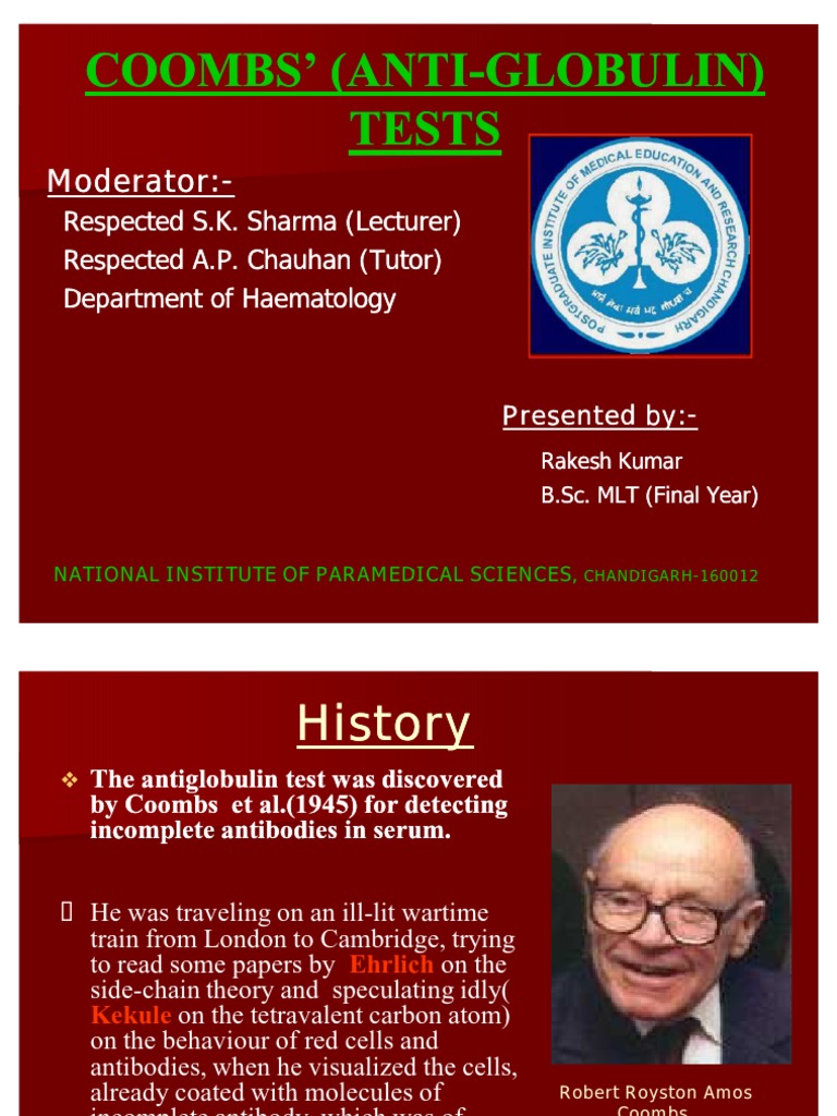 Coombs Test Procedures and Interpretations | PDF | Antibody | Immunology