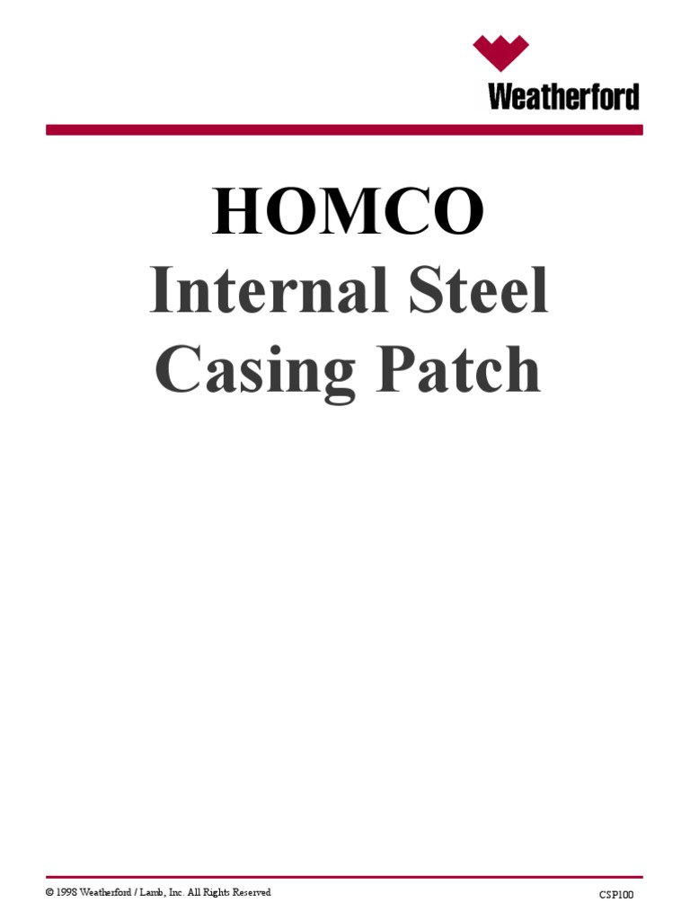 Casing Patch Presentationrev | PDF | Pipe (Fluid Conveyance) | Steel