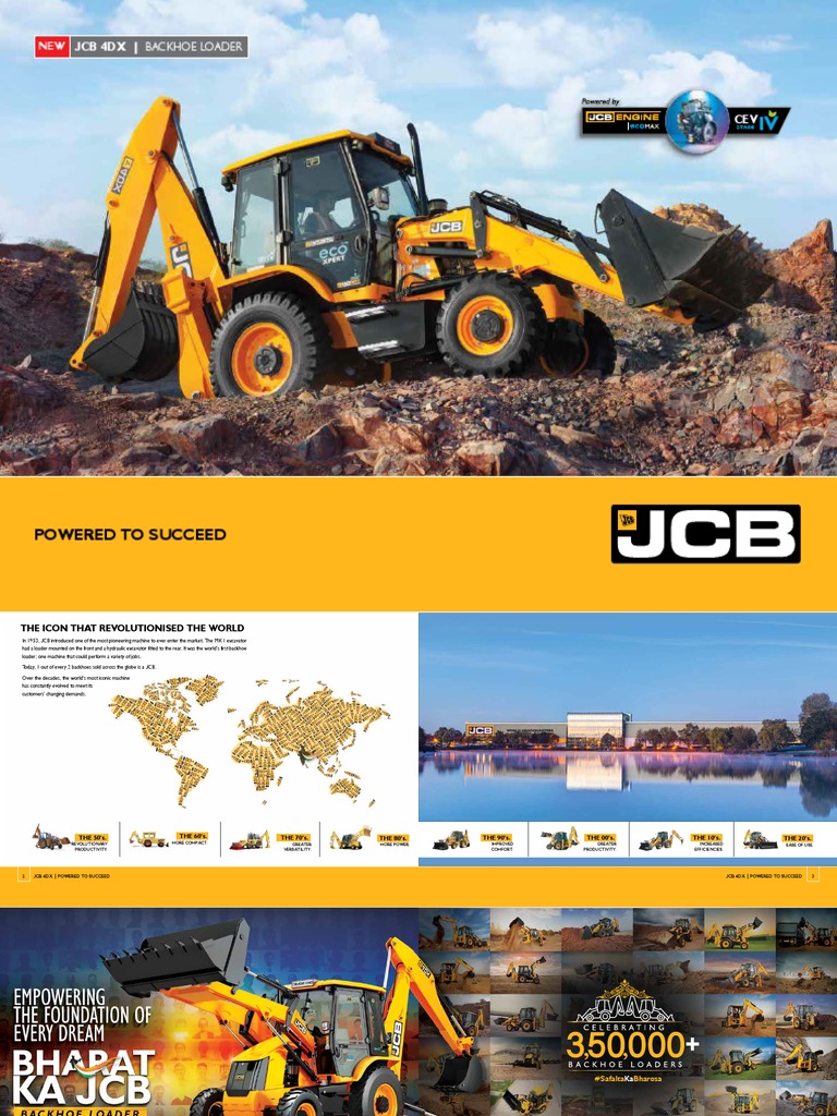 JCB 4Dx - Backhoe Loader: Powered To Succeed | PDF | Loader (Equipment ...