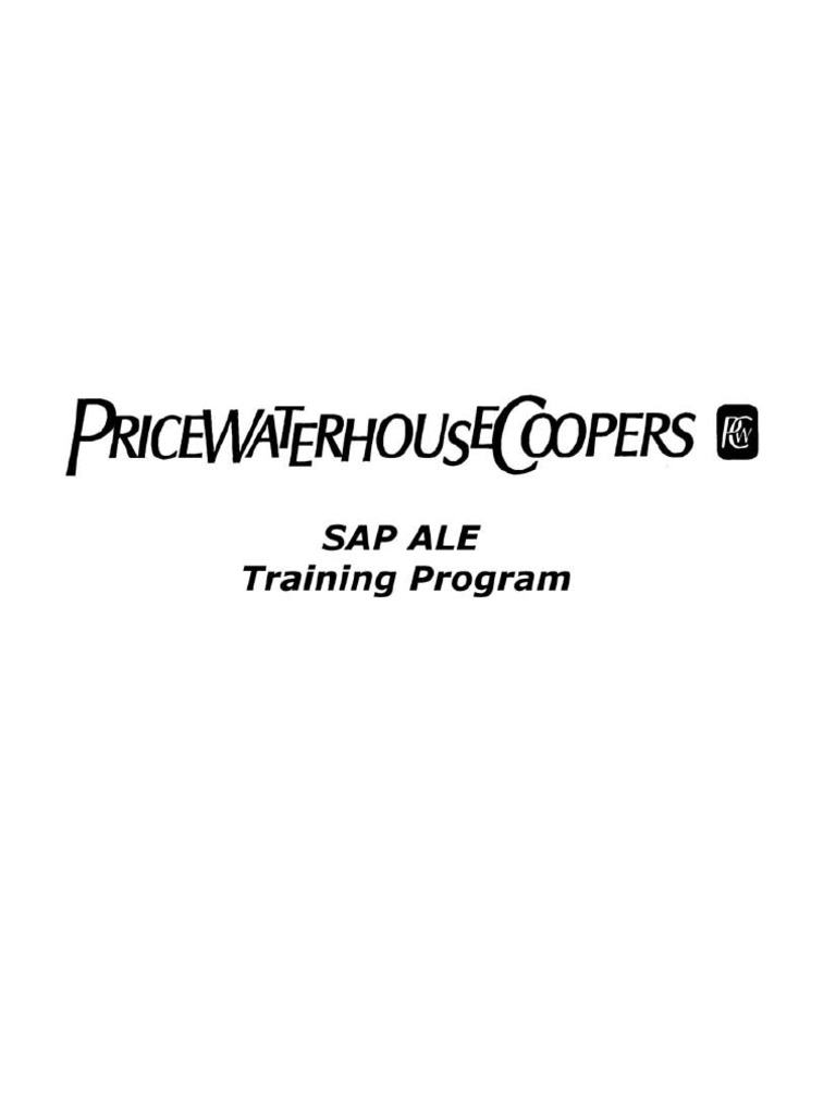 ALE Training | PDF | Electronic Data Interchange | Databases