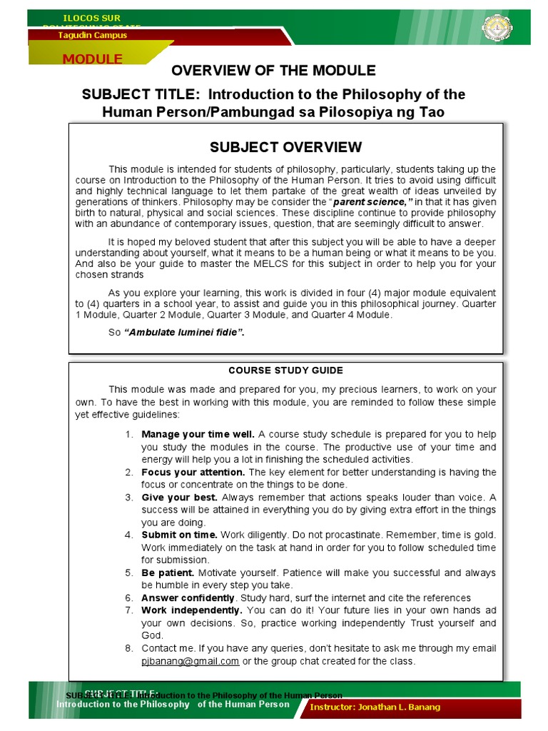 Senior Hign Module Philosophy | PDF | Reason | Morality