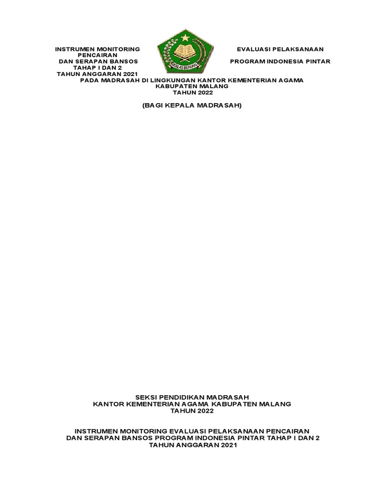 Instrumen Monev PIP 2022 | PDF | Karier & Perkembangan | Bisnis