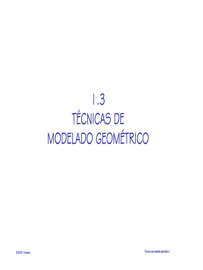 Técnicas de Modelado Geométrico | PDF | Geometría | Rúbrica (Académica)