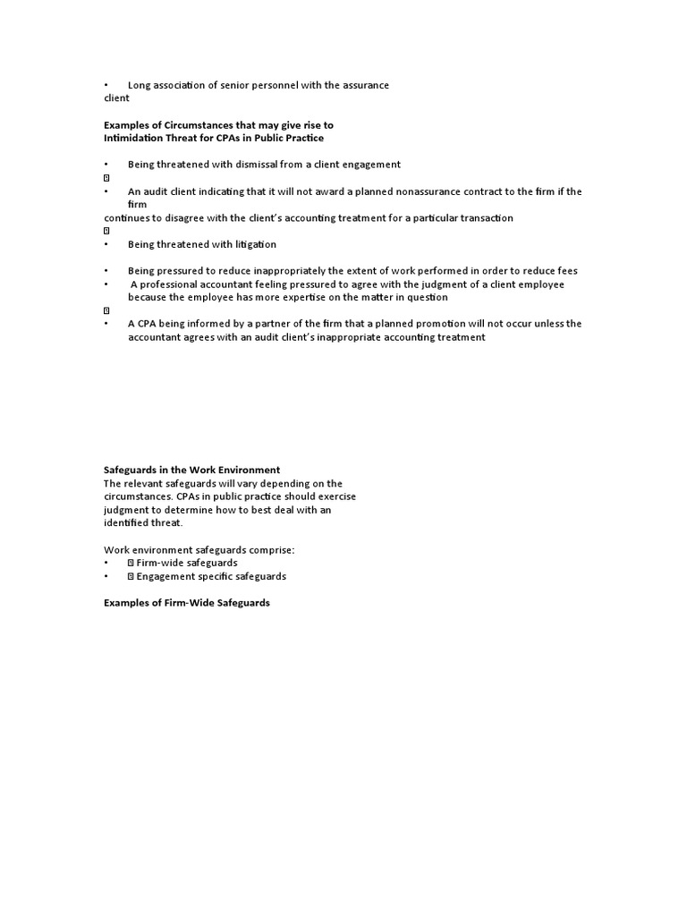 Examples of Firm-Wide Safeguards | PDF