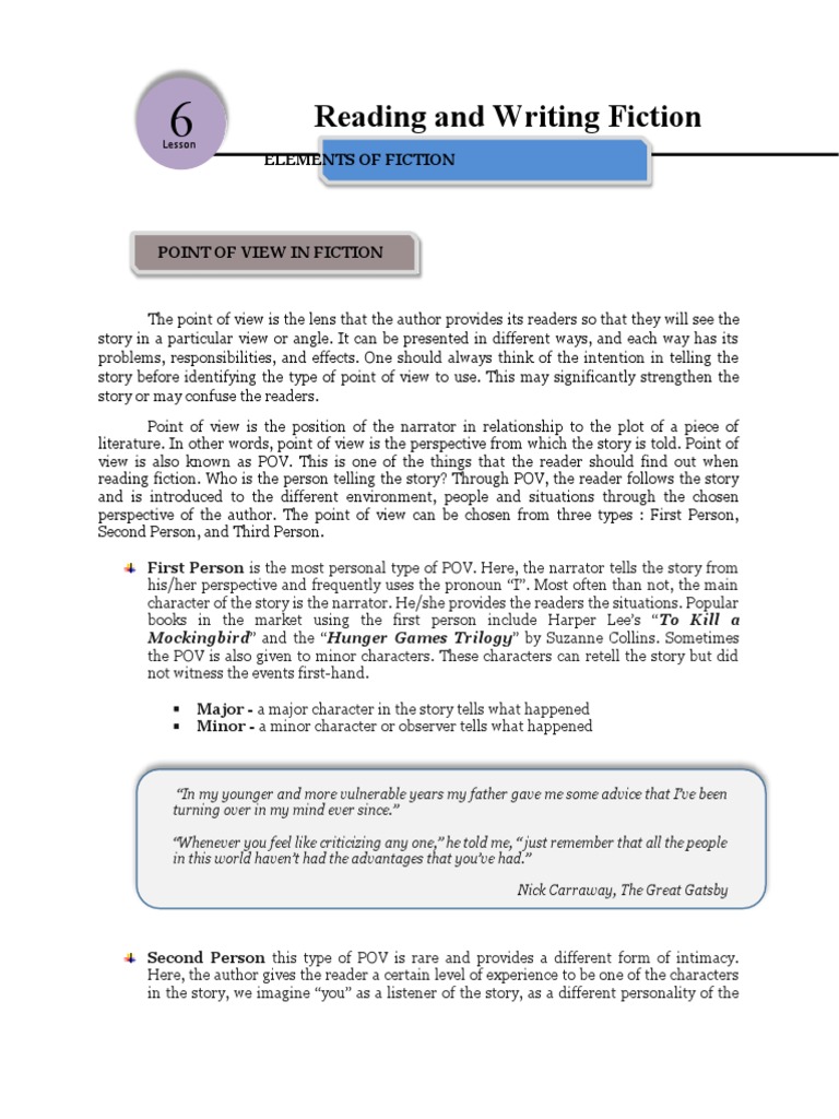 Reading and Writing Fiction | PDF | Narration