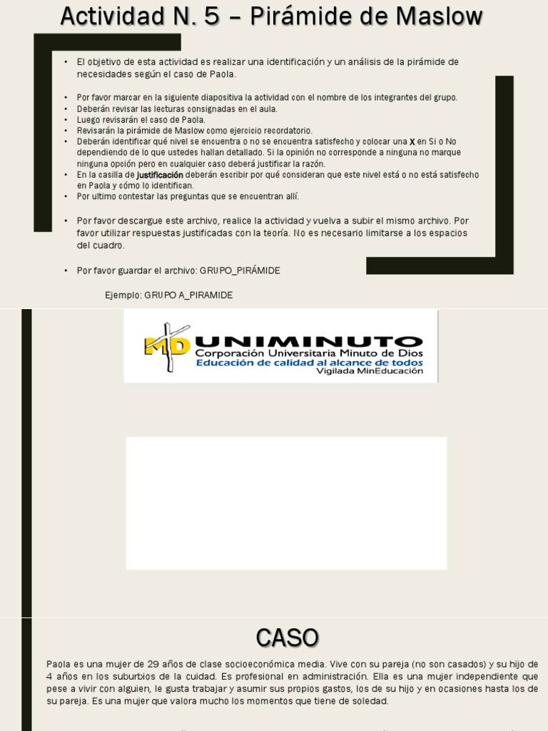 Actividad 6 - Piramide de Maslow. | Descargar gratis PDF | Sicología | Conceptos psicologicos