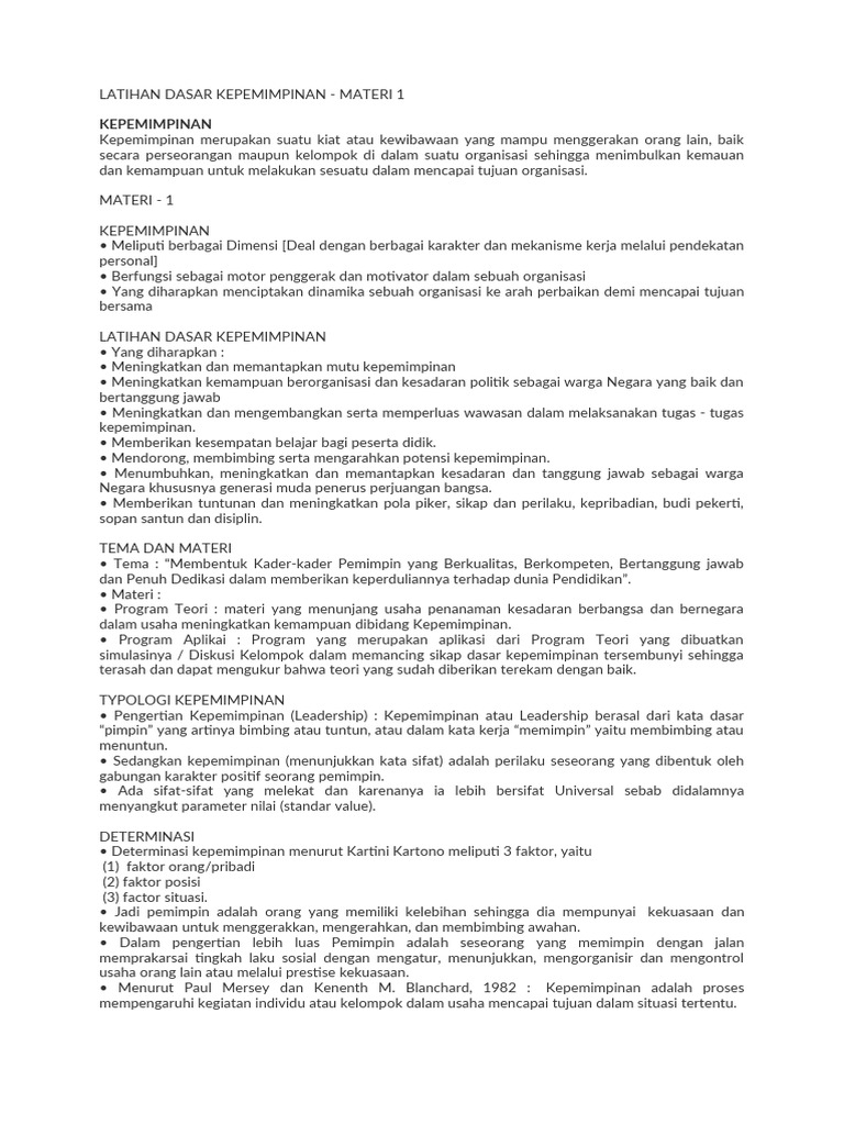 Materi LDK Kepsek | PDF