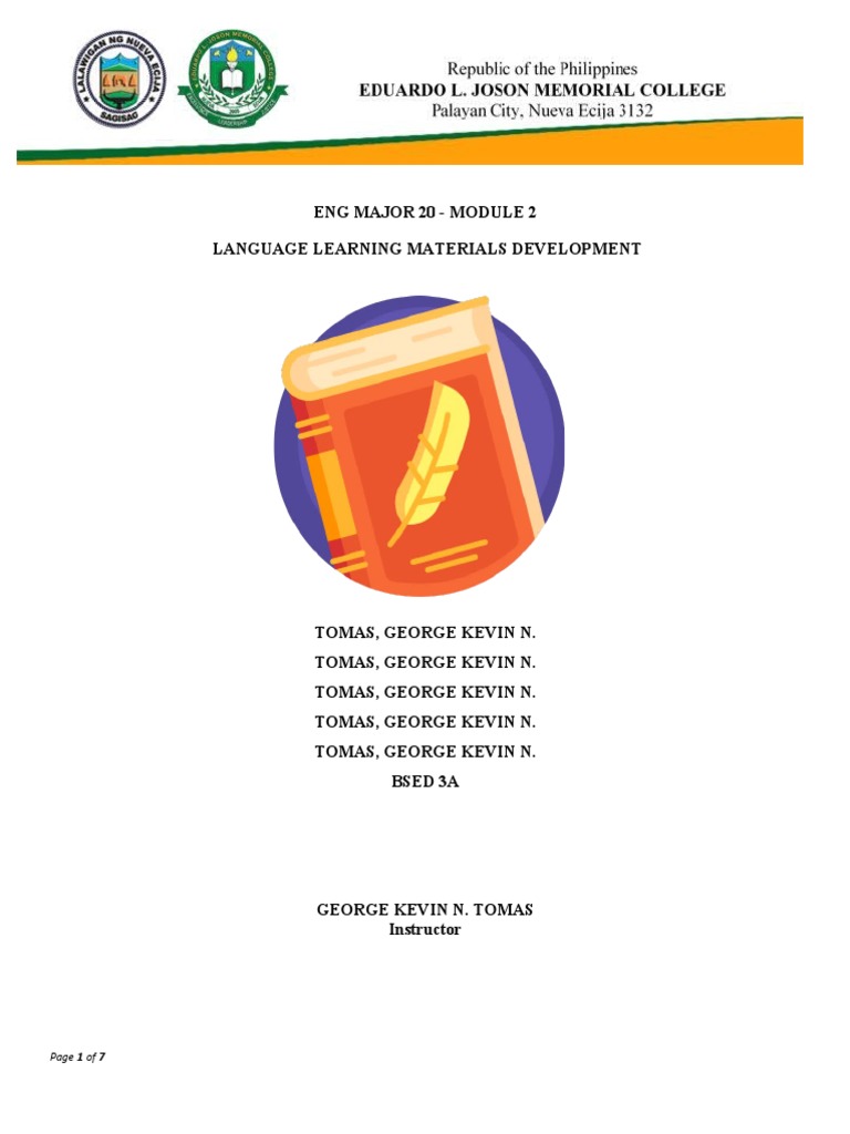 Eng Major 20 Module 2 (Sample Output) | PDF | Reading Comprehension ...