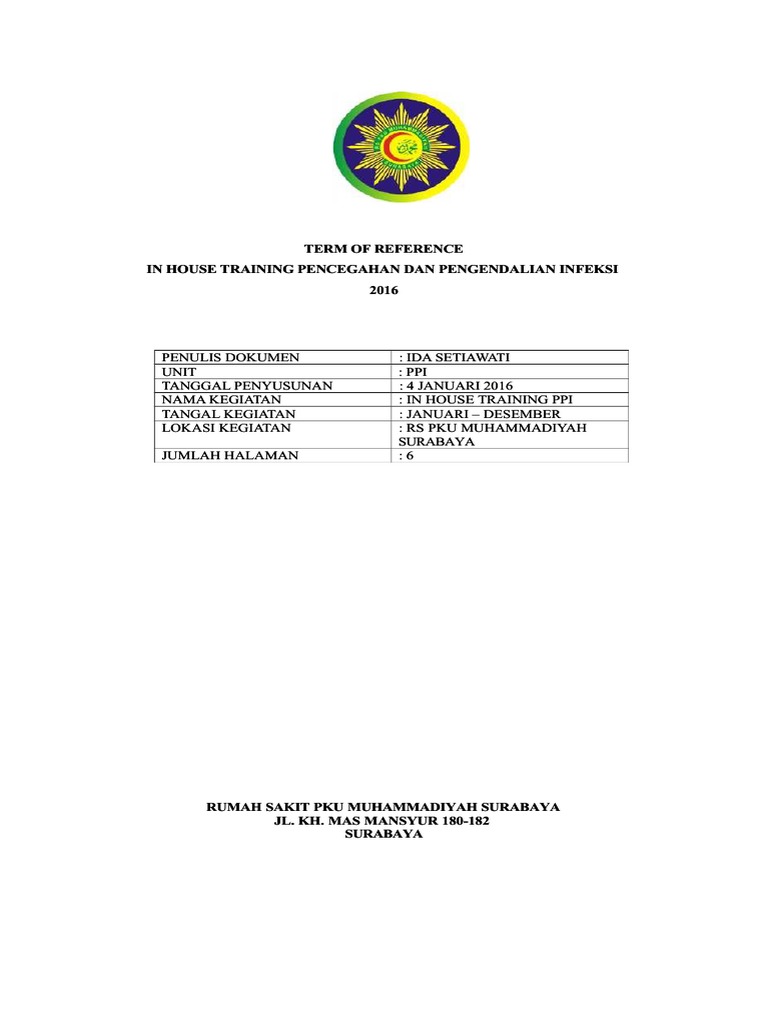 Contoh TOR IHT | PDF