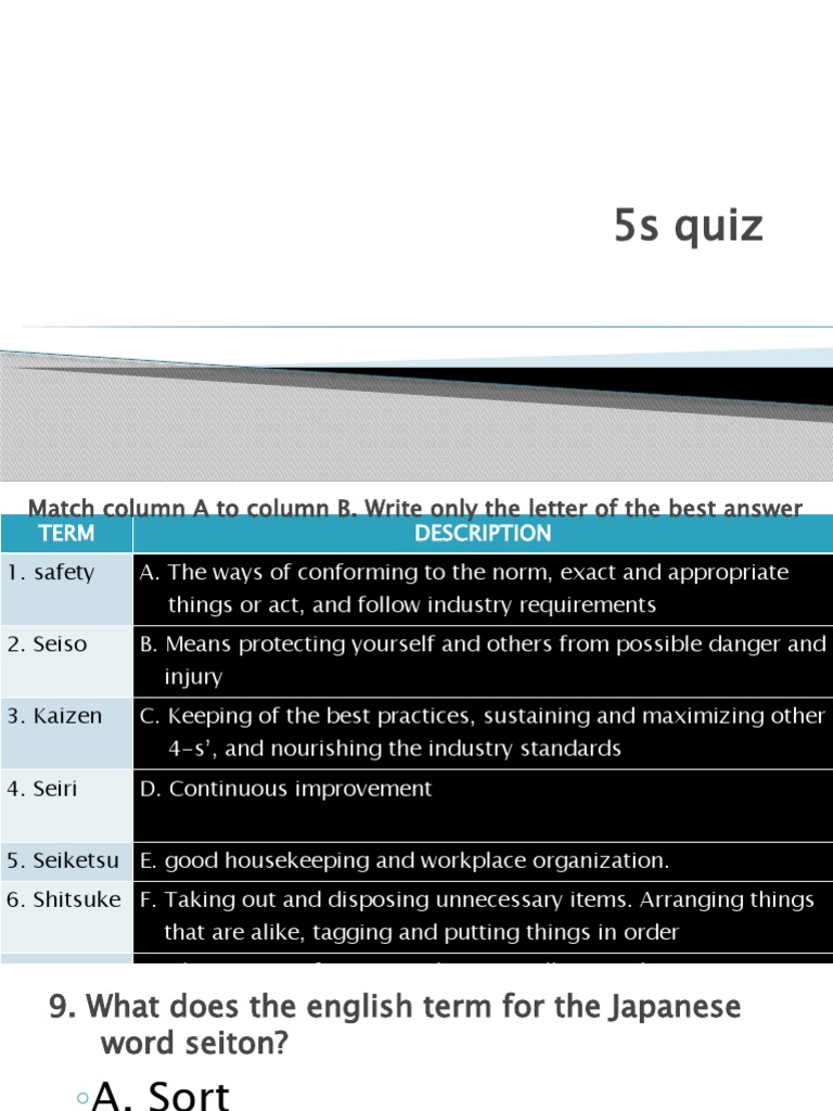 5s Quiz 2 | PDF
