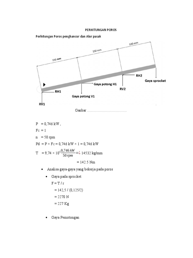 Perhitungan Poros | PDF