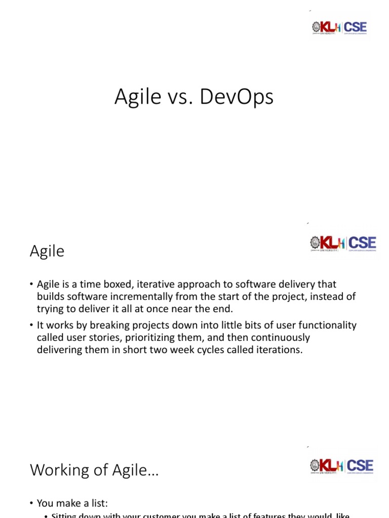 Agile Vs DevOps | Download Free PDF | Agile Software Development | Computing
