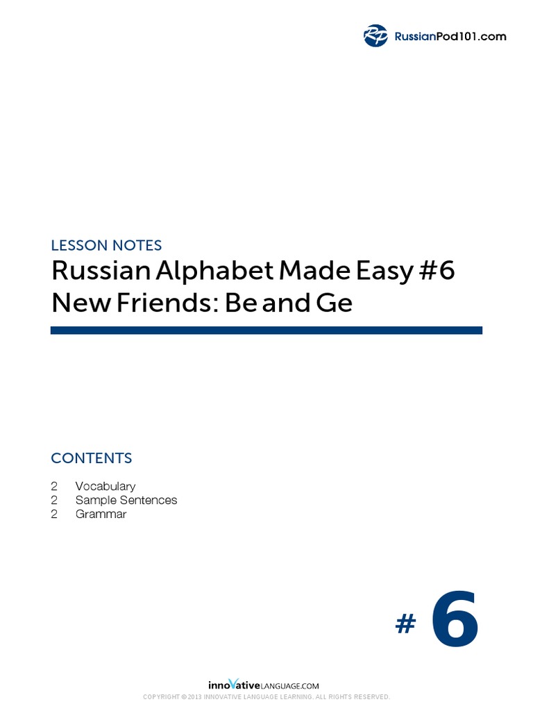 Russian Alphabet Made Easy | PDF
