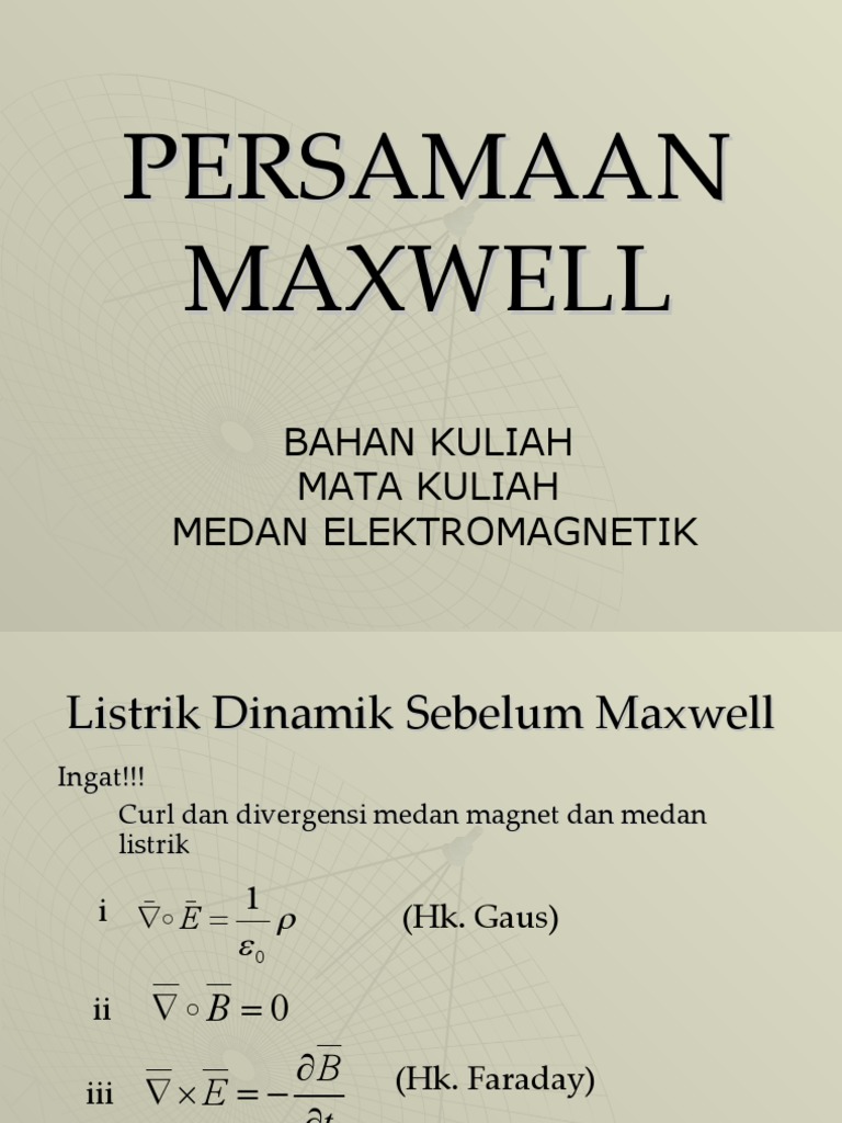 Persamaan Maxwell | PDF