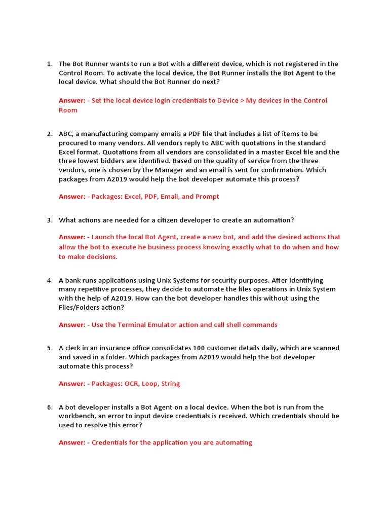 Automation Bot Development Guide | PDF | Microsoft Excel | Comma ...