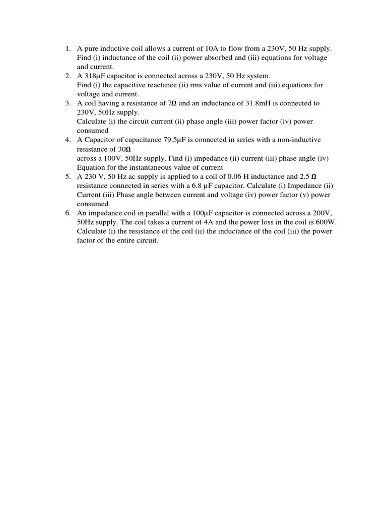 BEE AC Circuits | PDF