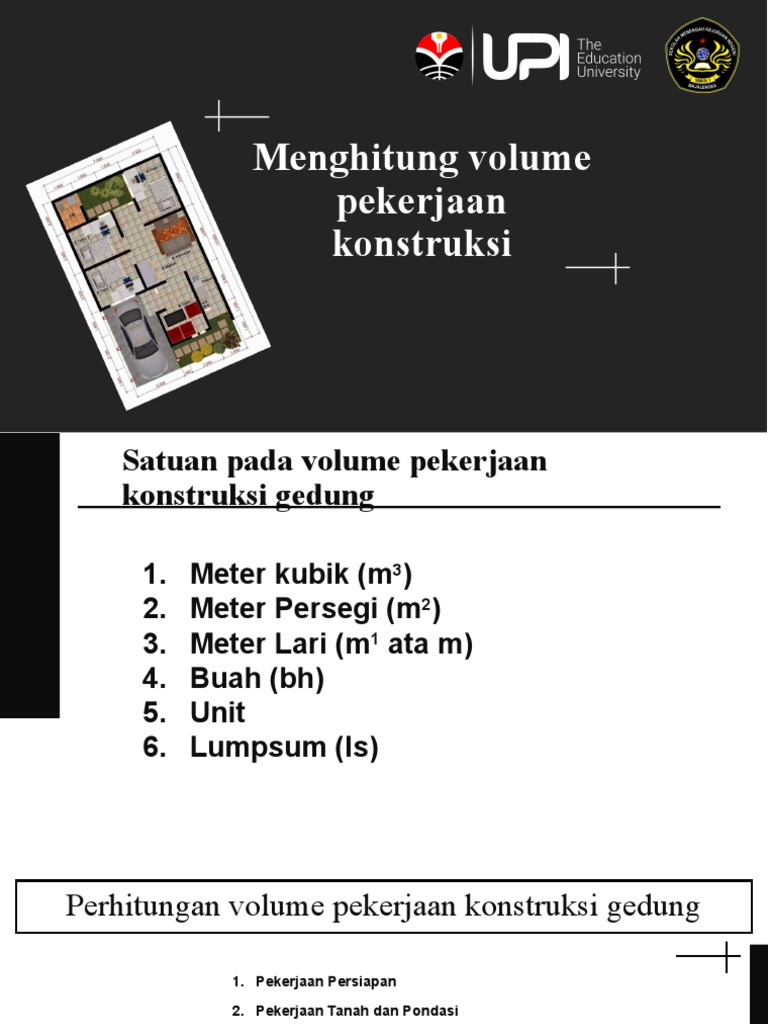 Perhitungan Volume Pekerjaan Konstruksi | PDF | Metode & Bahan Ajar