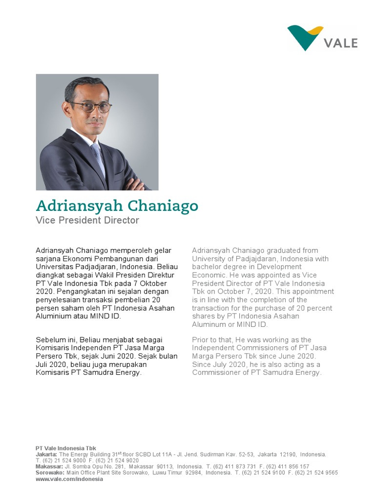 Profil Adriansyah Chaniago | PDF