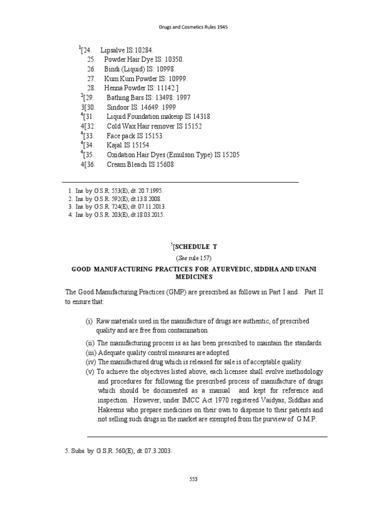 Schedule T TA | PDF | Ayurveda | Tablet (Pharmacy)