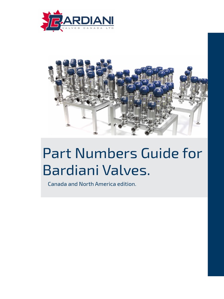 Bardiani Valves Part Numbers Guide | PDF | Valve | Building Engineering