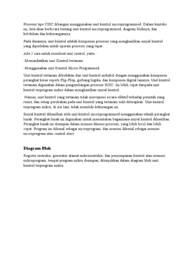 Microprogrammed Control Unit Architecture | PDF