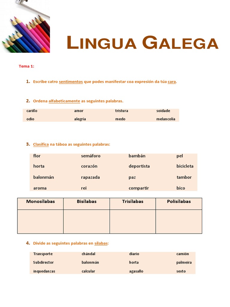 Caderno Lingua Galega | PDF