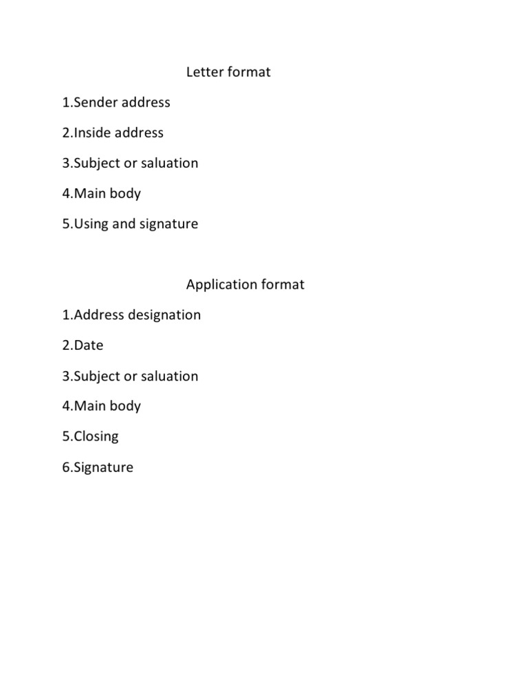 Letter Format & Application Format | PDF | Career & Growth