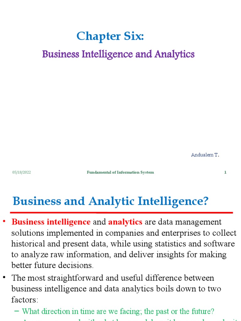 Chapter Six:: Business Intelligence and Analytics | PDF | Business ...