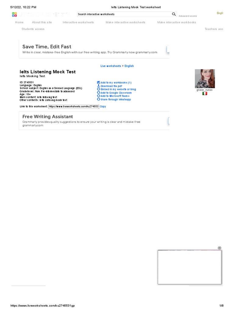 Ielts Listening Mock Test Worksheet | PDF | International English ...