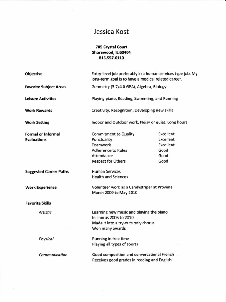 Entry-Level Human Services Career Profile | PDF
