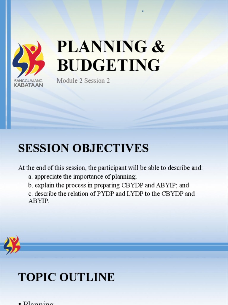 Planning & Budgeting: Module 2 Session 2 | PDF | Expense | Youth