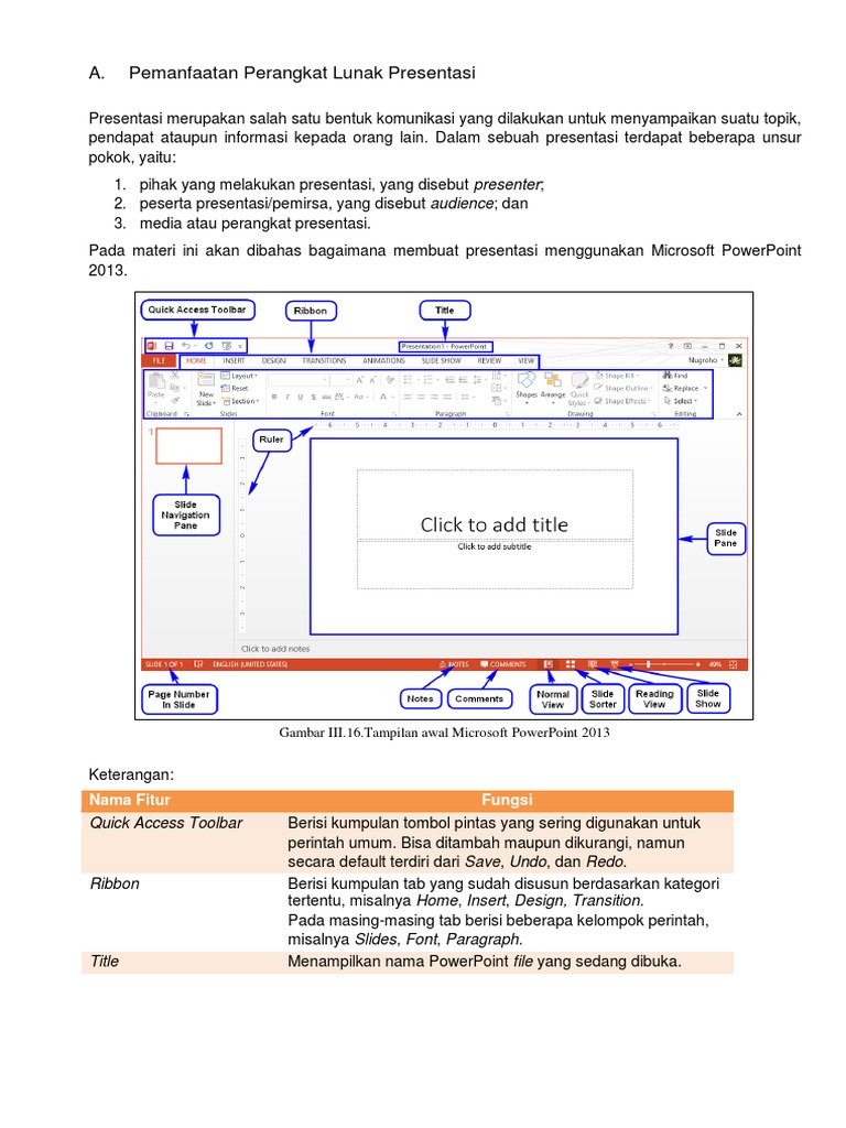 Fitur Utama Microsoft PowerPoint 2013 | PDF